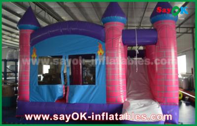 China Inflatable Bouncy Slides 0.55mm PVC Inflatable Bouncer Dream Princess Castle Trampoline for sale
