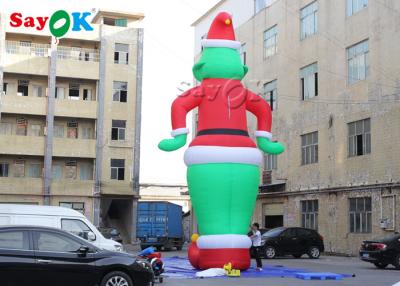 China Inflatable Dog	Green Hair Clown Inflatable Cartoon Characters For Advertising Double Sewing for sale