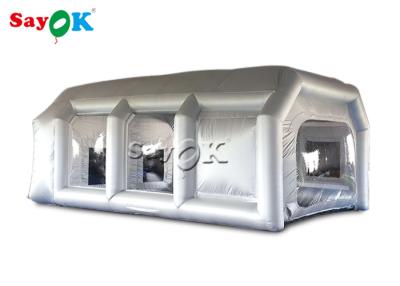 China Beste aufblasbare Zelt 7x5x3mH Silber Auto aufblasbare Sprühkabine for sale