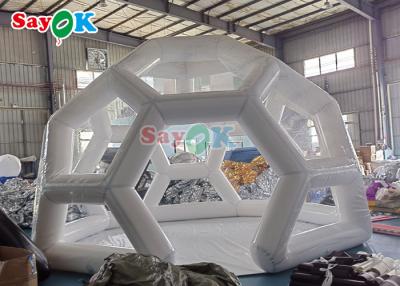 China Tenda de acampamento transparente de forma de futebol Tenda inflável de bolhas de futebol à venda