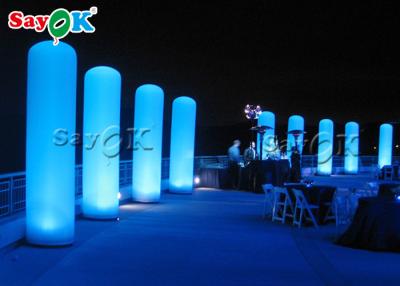 China Pilar de coluna inflável de LED personalizado para decoração de entrada de casamento / palco / festa for sale