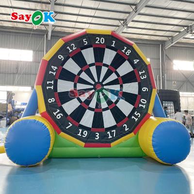 China Inflatable Axe Throwing Game Inflatable Ball Toss Target Dart Board Inflatable Football Dartbaord For Sport Events for sale