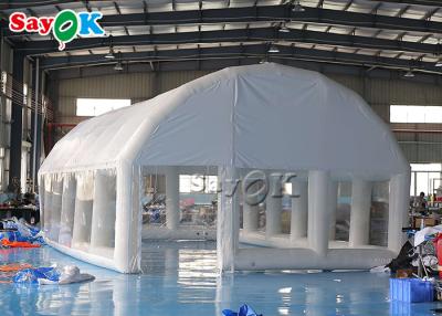 China Large Inflatable Tent 0.55Mm Pvc Inflatable Air Tent Transparent Airtight Dome For Swimming Pool Cover for sale