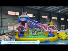 5x4mH Principessa Unicorno Arco-Verde Inflatabile Castello da rimbalzo per bambini
