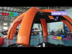 가족 에어 텐트 사용자 지정 PVC 7x4m 부풀이 에어 텐트 지원 구조