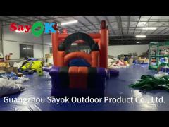 Pumpkin Halloween Inflatable Bounce Castle With Slide Inflatable Combos For Party