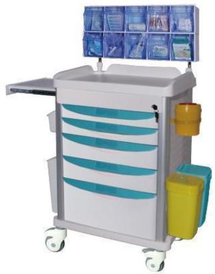 中国 ABS麻酔医療用モバイルカート クラッシュトロリー 引き出し付き機器 販売のため