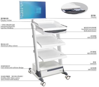中国 OEMステンレス鋼ABS 麻酔用医療用カートツールのツールのNusring 販売のため
