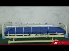 Manual Crank Adjustable Hospital Bed Recliner With Four Castors Epoxy Coated Steel