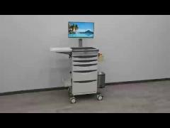 Беспроводная медицинская рабочая станция троллейбусы ABS лечение больницы аварийные тележки для Nusring