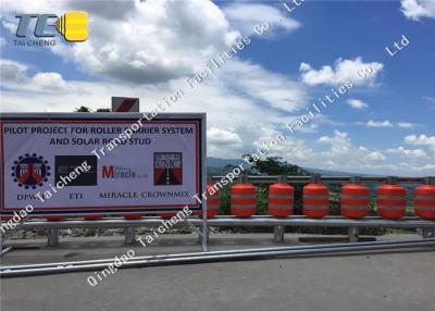 China Red Color Safety Roller Barrier System Tunnel Opening For Bucket / Accident Car for sale