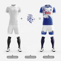 China Sublimated Soccer Shirts Jerseys Uniform Kits Practical Washable for sale