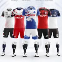 China Sublimated Soccer Shirts Jerseys Uniform Kits Practical Washable for sale