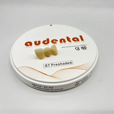 China Laboratorio Dental ST/DST Plus Presombre Dental Bloque de zircónía de alta translucidez y resistencia en venta