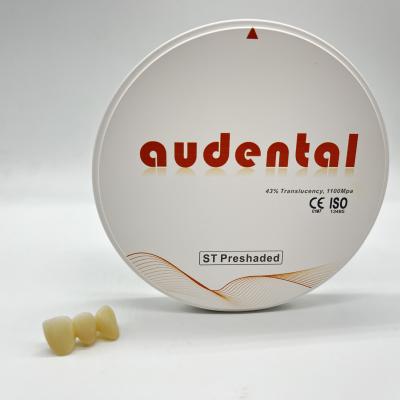China Laboratorio Dental ST/DST Plus Presombre Dental Bloque de zircónía de alta translucidez y resistencia en venta