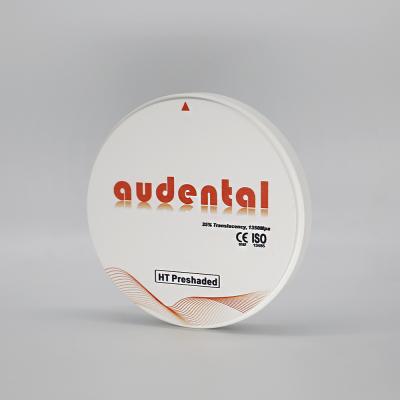China Audental Best Price HT White Zirconia Blocks Dental Lab CAD CAM System Dental Consumable Dental Zirconia for sale
