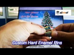social phenomenon theme custom hard enamel slide lapel pin with rubber caps
