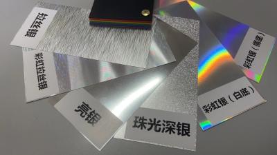China 0.2-0.3mm thick Rainbow Laser Material Hologram PVC Holographic Rainbow PVC Sheet for sale
