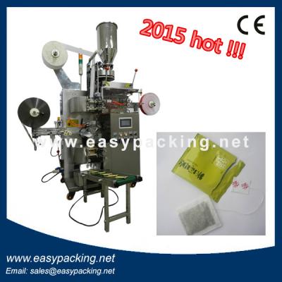 China Automatic herbal tea bag packaging machine with string,tag and envelop for sale