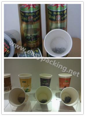 China Automatic tea cup filling and packing machine for sale