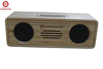 China Smartphone / Laptop / Tablet Stereo Bamboo Bluetooth Speaker Subwoofer with Mic for sale