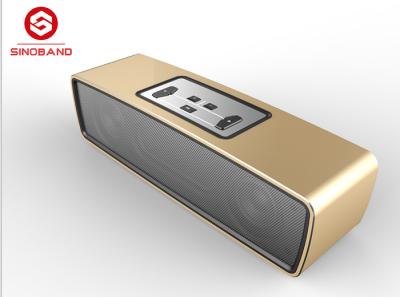 China Hi - fi Portable Bluetooth Speaker 10W 2600mAh with Golden Aluminum Alloy Enclosure for sale