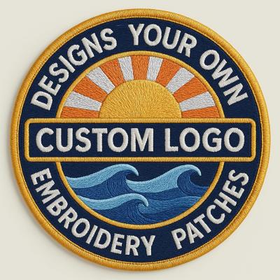 China Custom Personalized Logo Embroidered Patches Any Shape Iron on Sew on Hook and Loop Patch for sale