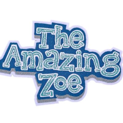 China Eco-Friendly 3d Sequin Hand Puff Felt Embroidery Custom Mighty Iron on Chenille Embroidery Patches for sale
