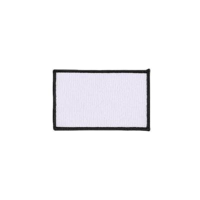 China Custom Size DIY Square Iron-on Back Patches Blank White Square Iron-on for Embroidery Round Patches Clothes with Logo for Hat for sale
