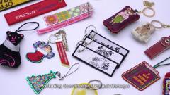 Custom Double Sided Embroidery Keychains for Characters Embroidery Key Chain Double Side Embroidery