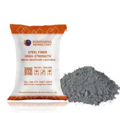 Cina Prezzo buono Fibra di acciaio ad alta resistenza rinforzata Refractory Castable For Furnace in vendita