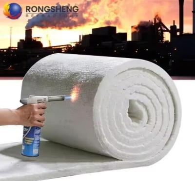 China High Temperature Insulation Wool Ceramic Fiber Blanket Bulk 1260c 50mm 25mm Thick Alumina Silicate Needled Blanket for sale