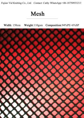 China 110 gram per square meter Polyester Spandex Stretch Mesh Fabric for sale