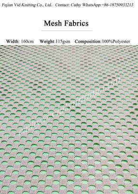 China 115gsm 100% Polyester Knitting Mesh fabric for lady Apparel for sale