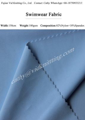 China Anti UV Solid Stretch Nylon Warp Knitted Swimwear Fabric Swimsuit Fabrics for sale