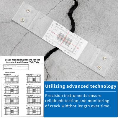 China Crack Gauge Monitor Accurate Crack Monitoring Record Tool Crack Measuring Instrument for Monitoring Wall Deformation and Cracks for sale