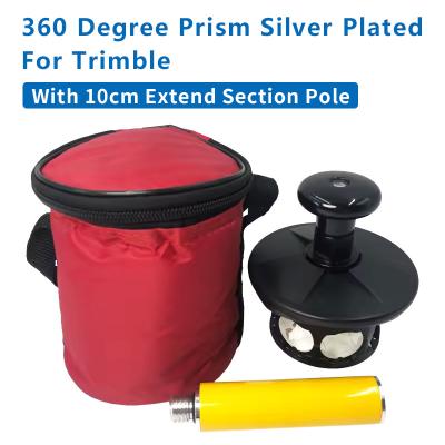 China 360 Degree Prism Silver Plated For Trimble Total Station 5/8