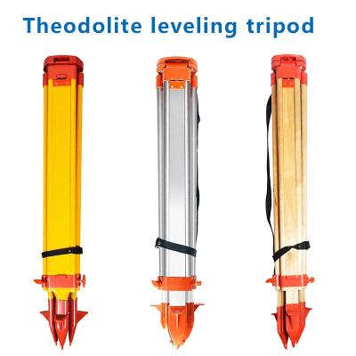 China Wooden Tripod Aluminum Alloy Solid Levelling Station Theodolite Surveying Bracket for sale