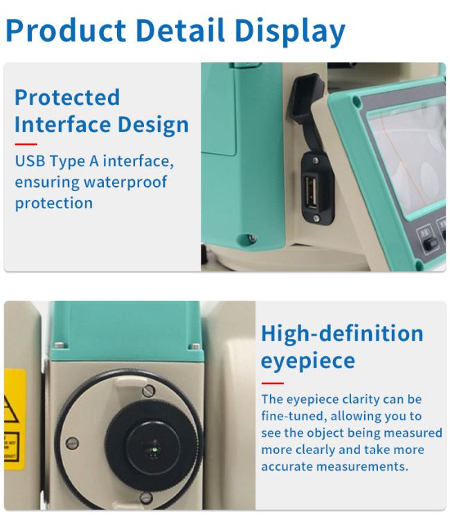 RUIDE RTS-822R10M Total Station controls