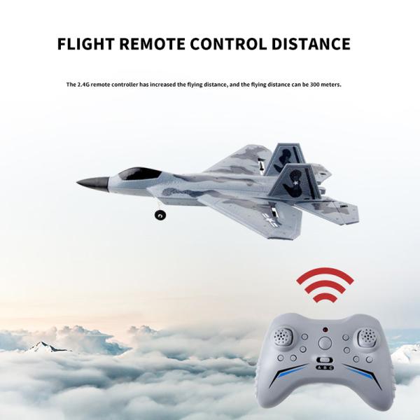 Quality Remote Distance 500M F22 Jet Powered Foam RC Plane Video Capture Resolution for sale