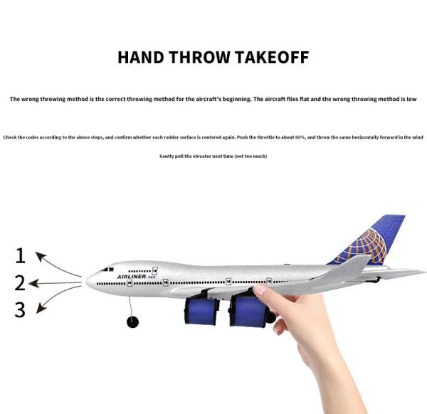 Quality AiJH 747 3CH Model Flying Jet Perfect for Beginner Operator Skill Level and 3 for sale