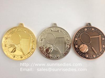 China Gold sports award medals, zinc alloy tennis medals supply from China metal gift factory for sale
