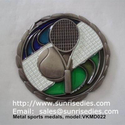 China Transparent epoxy filled metal sports medal, hollow metal medal with color epoxy filled for sale