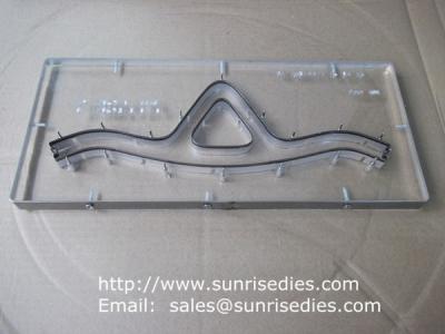 China Acrylic steel rule dies making China die factory, transparent steel rule cutting die, for sale