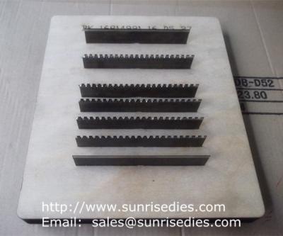 China Steel teeth blade rule cutting dies, teeth rule steel cutting die for various materials, for sale