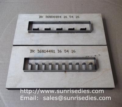 China Laminated wood steel blade die cutter, steel rule cutter on laminated wood board for sale