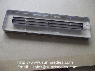 China Clear resin steel blade cutting dies maker, China steel rule die on acrylic base for sale