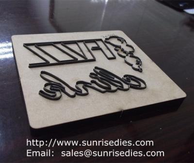 China MDF base scrapbooking steel rule dies, MDF steel cutting die making China factory for sale