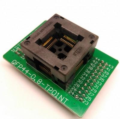 China programmer adapter QFP44 to DIP44 Test Socket 0.8mm TQFP44 FQFP44 Burn-in Socket for sale