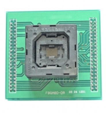 China programmer adapter FBGA80 adapter for wellon programer 0.8mm pitch FBGA80 for sale